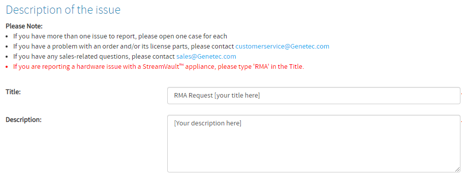 Contacter l'assistance Genetec par le portail GTAP
